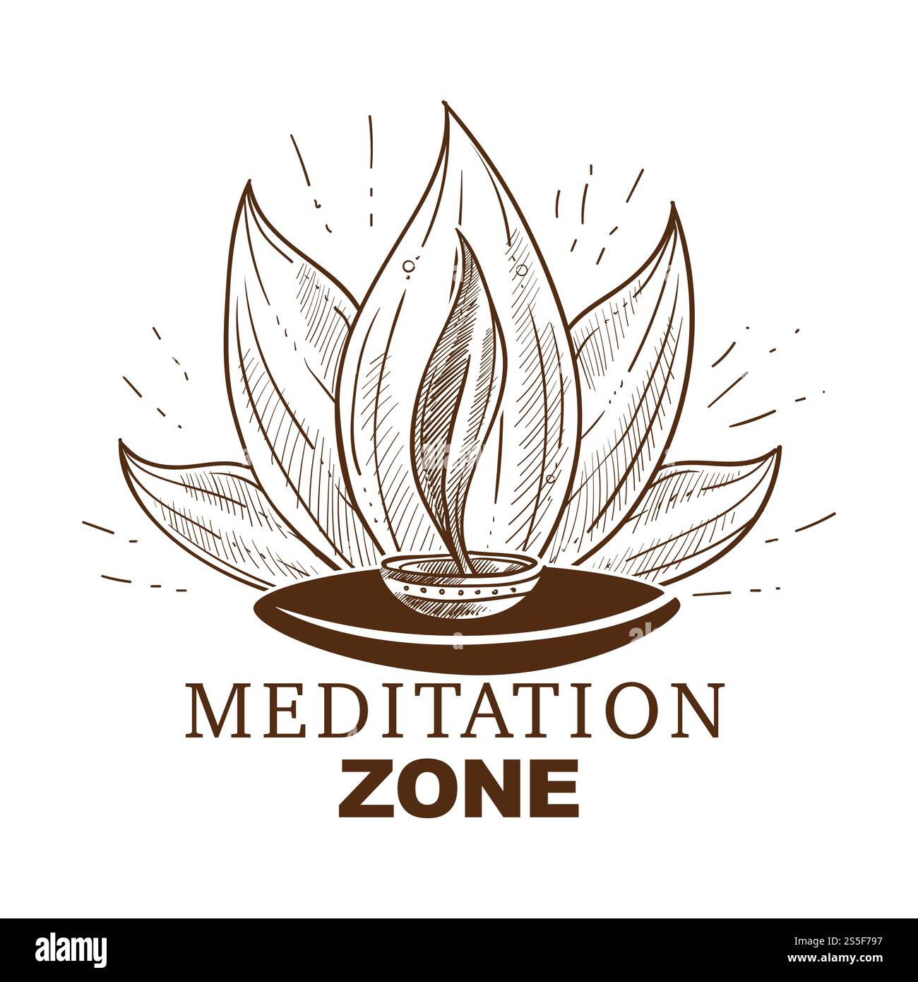 Yoga exercise practice, monochrome sketch outline vector. Relaxation of ...