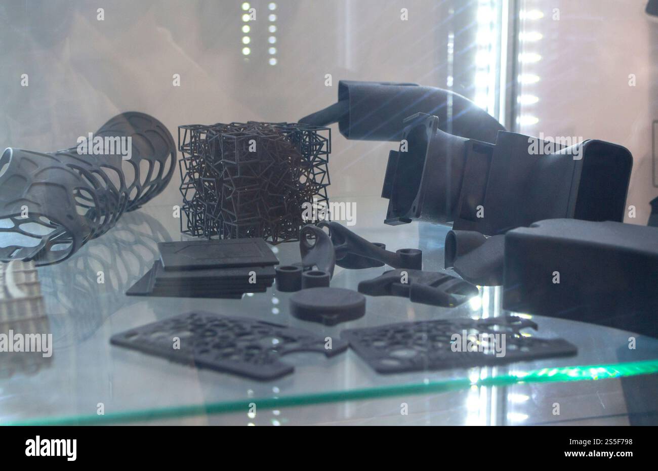 Complex multi-part models printed on 3D printer from black polyamide ...