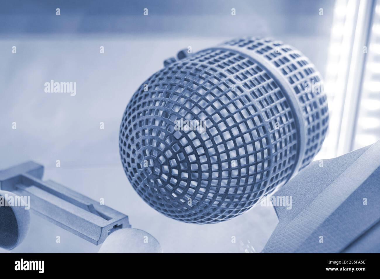 Complex multi-part model printed on 3D printer from grey polyamide ...