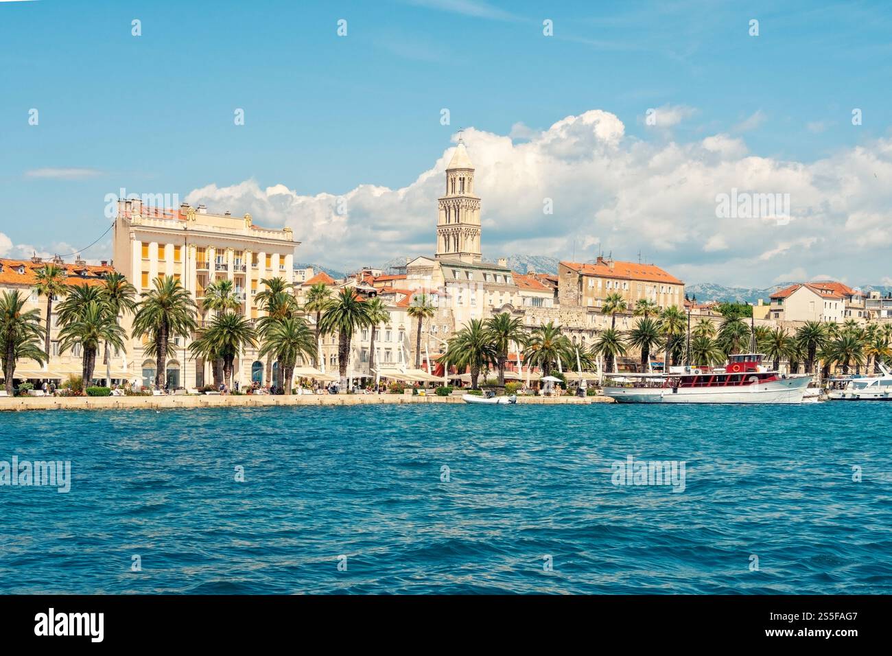 Panoramic view mediterranean town split historical buildings hi-res ...