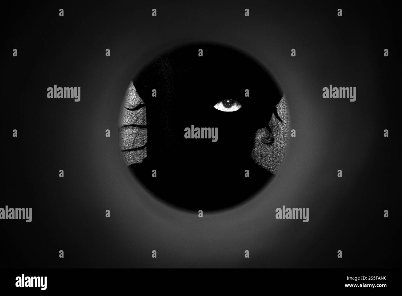 creepy photo collage Stock Photo - Alamy