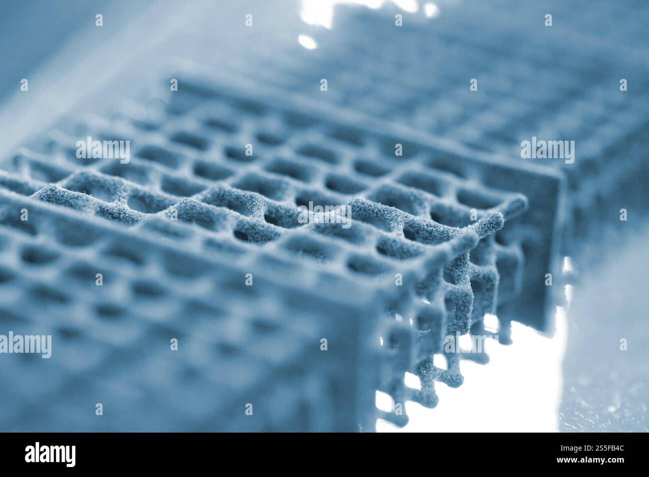 Multi-part model printed on 3D printer from grey polyamide powder ...