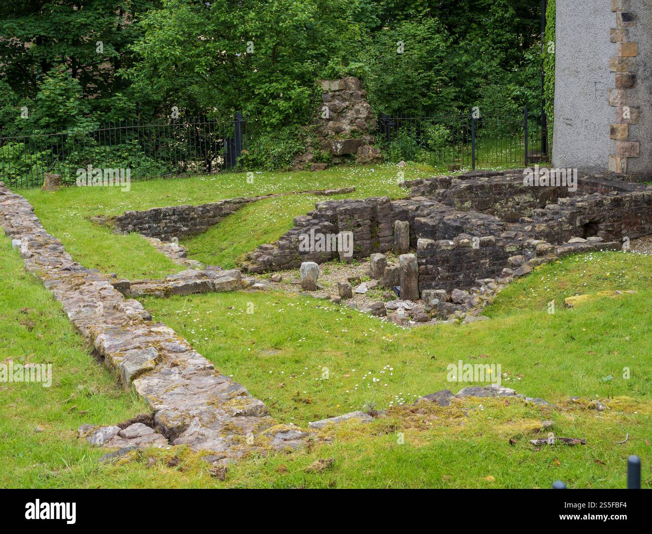 Lancaster - Roman Bath House on Castle Hill Stock Photo - Alamy