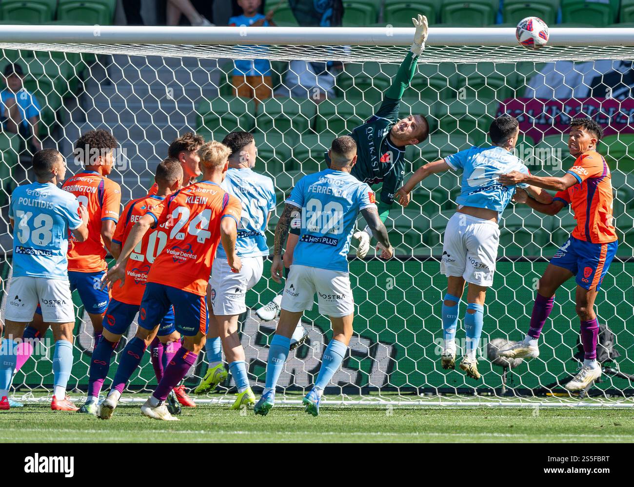 Melbourne, Australia. 11th Jan, 2025. Brisbane Roar's goalkeeper ...