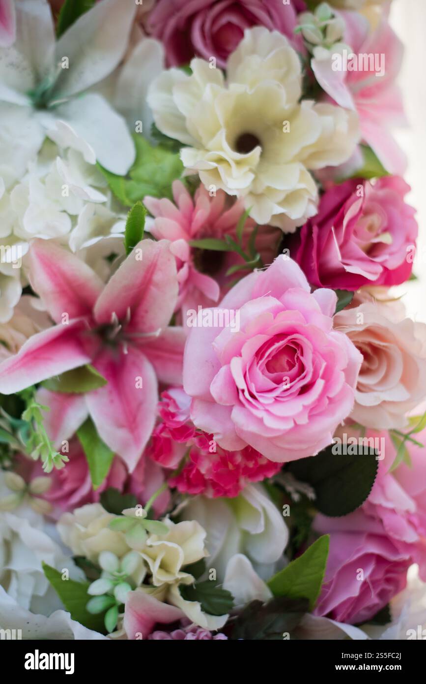 White background decorated flowers hi-res stock photography and images ...