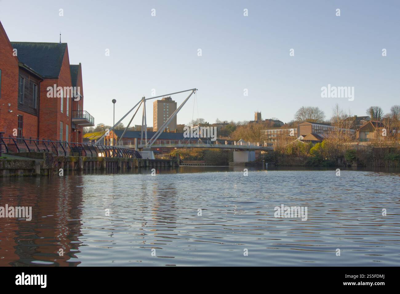 Lady Julian Bridge over the River Wensum, Norwich, Norfolk, UK Stock ...