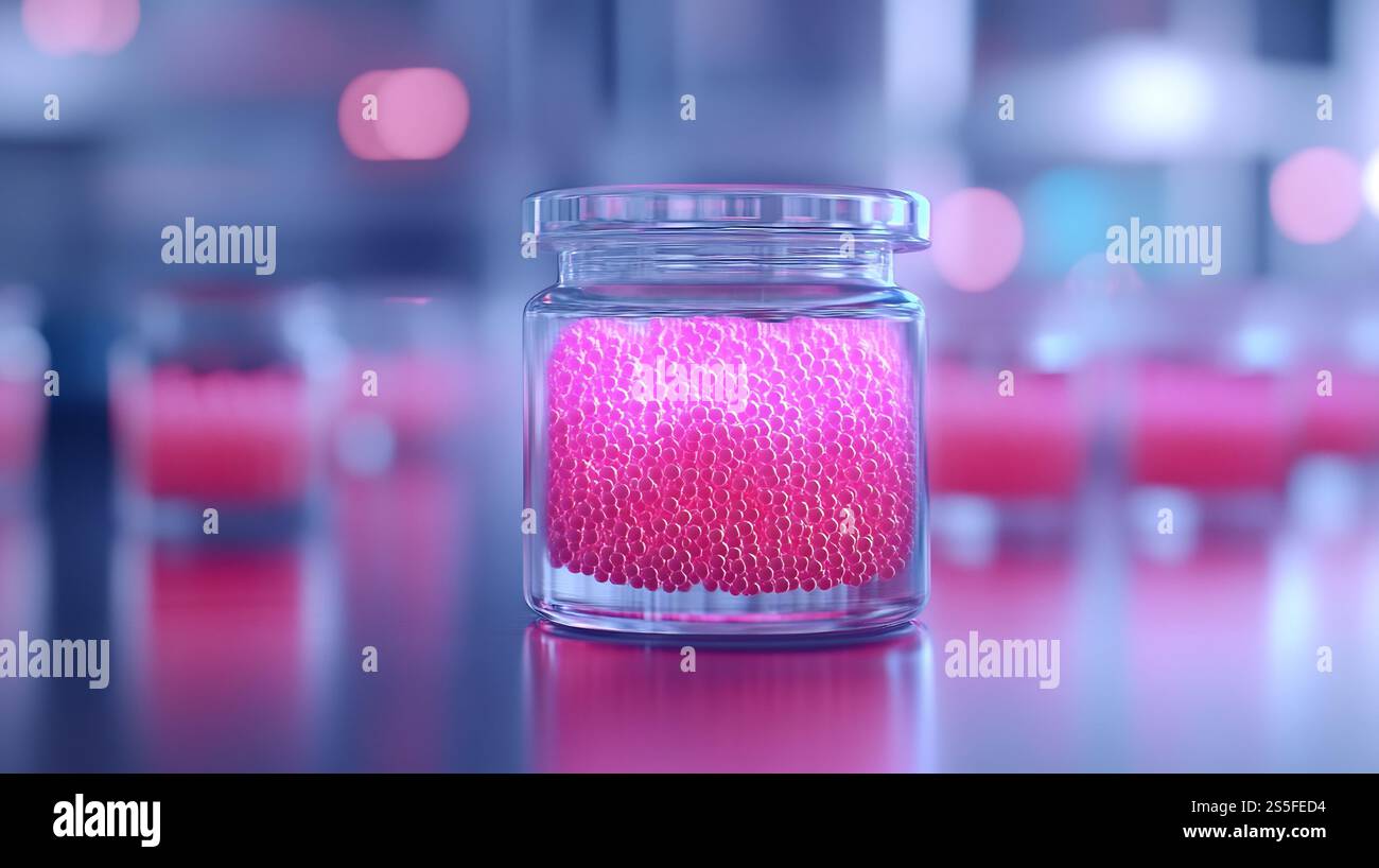 Glowing Molecular Orb in Sterile Laboratory Setting with Holographic ...