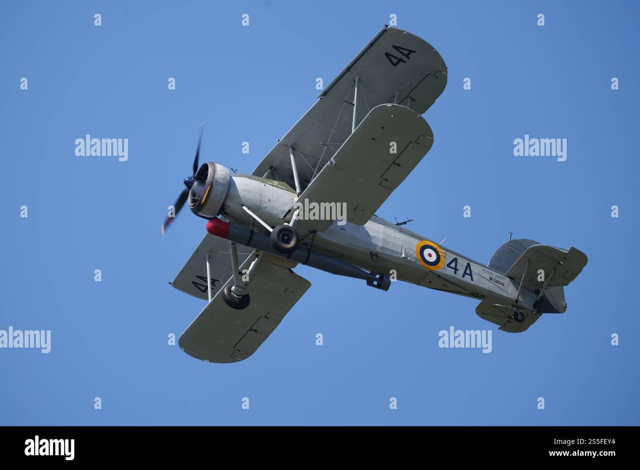 Fairey Swordfish anti-submarine aircraft during a flying display for ...