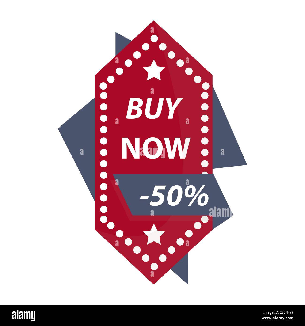 Exclusive sale sign on bright rectangular red promotional banner with ...