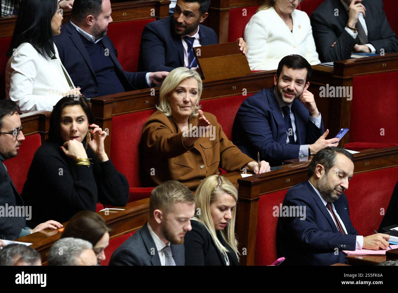 Rassemblement National's MP Laure Lavalette, President of Rassemblement ...