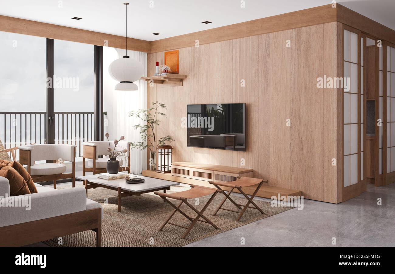 3d rendering modern cozy house hi-res stock photography and images - Alamy