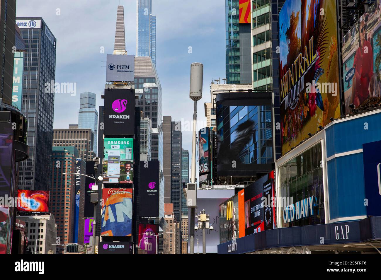 FIL E- A cell tower stands in Times Square in New York, June 25, 2024 ...