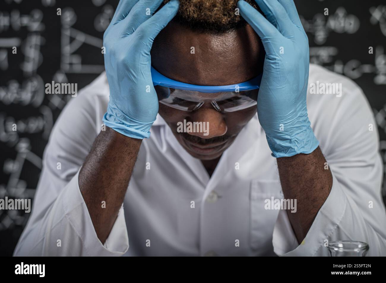 Scientists have stress in the laboratory Stock Photo - Alamy