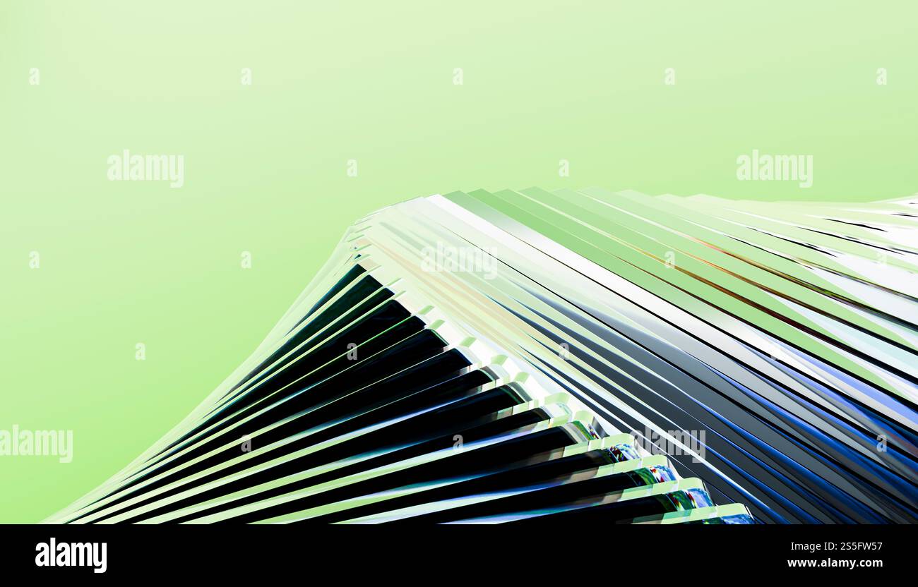 Illustration, abstract geometric pattern of black and white lines with ...