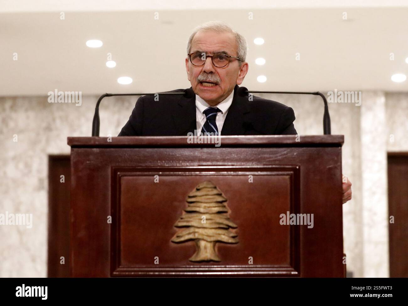 Beirut, Lebanon. 14th Jan, 2025. Lebanon's newly appointed Prime ...