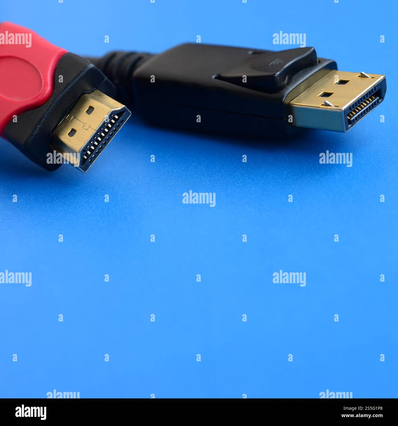 Audio video HDMI computer cable plug and 20-pin male DisplayPort gold ...