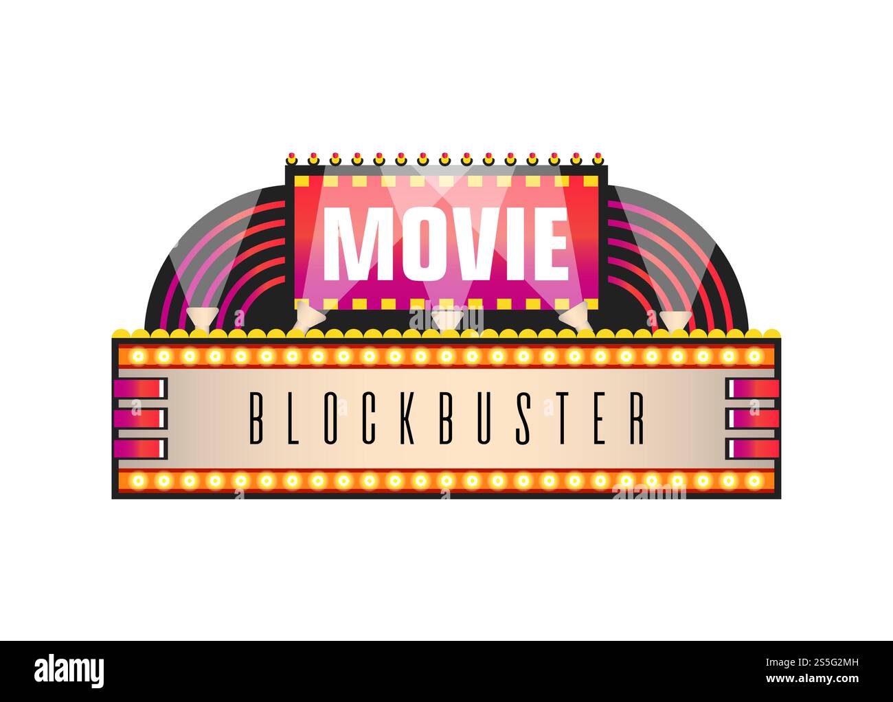 Movie Sign Lights Clipart Movie Neon Sign Vector Images (over 8,200)