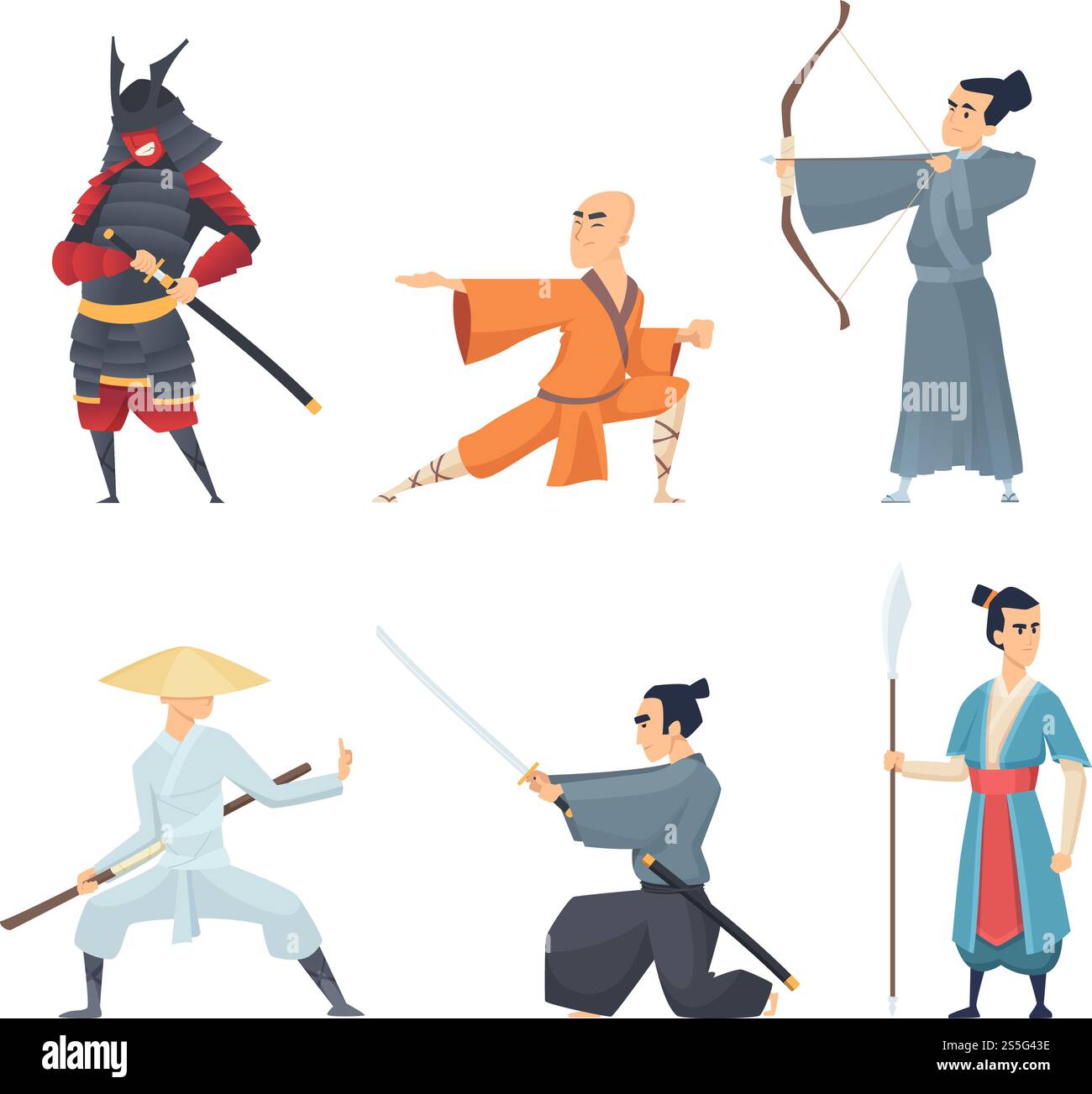 China fighters. Traditional eastern heroes emperor guangdong samurai ...