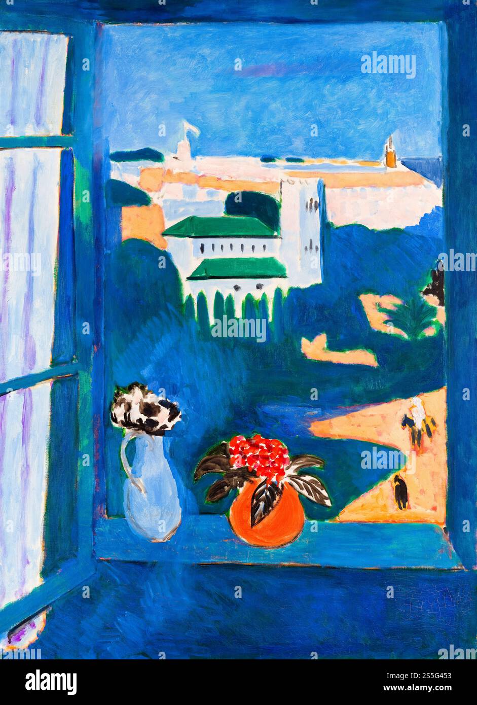 Henri Matisse, View from a Window at Tangier, painting in oil on canvas ...