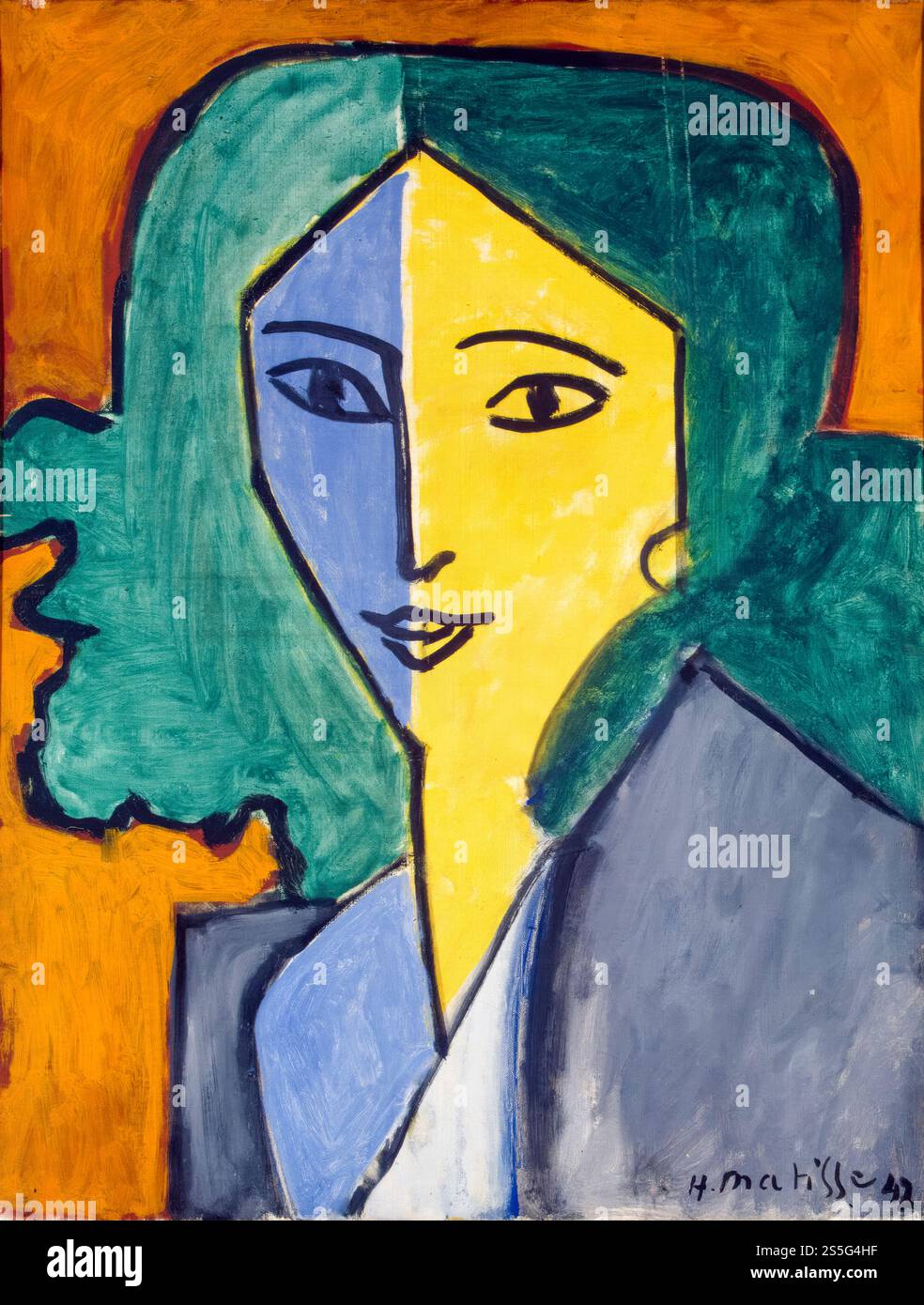 Henri Matisse, Portrait of Lydia Delectorskaya (1910-1998), painting in ...
