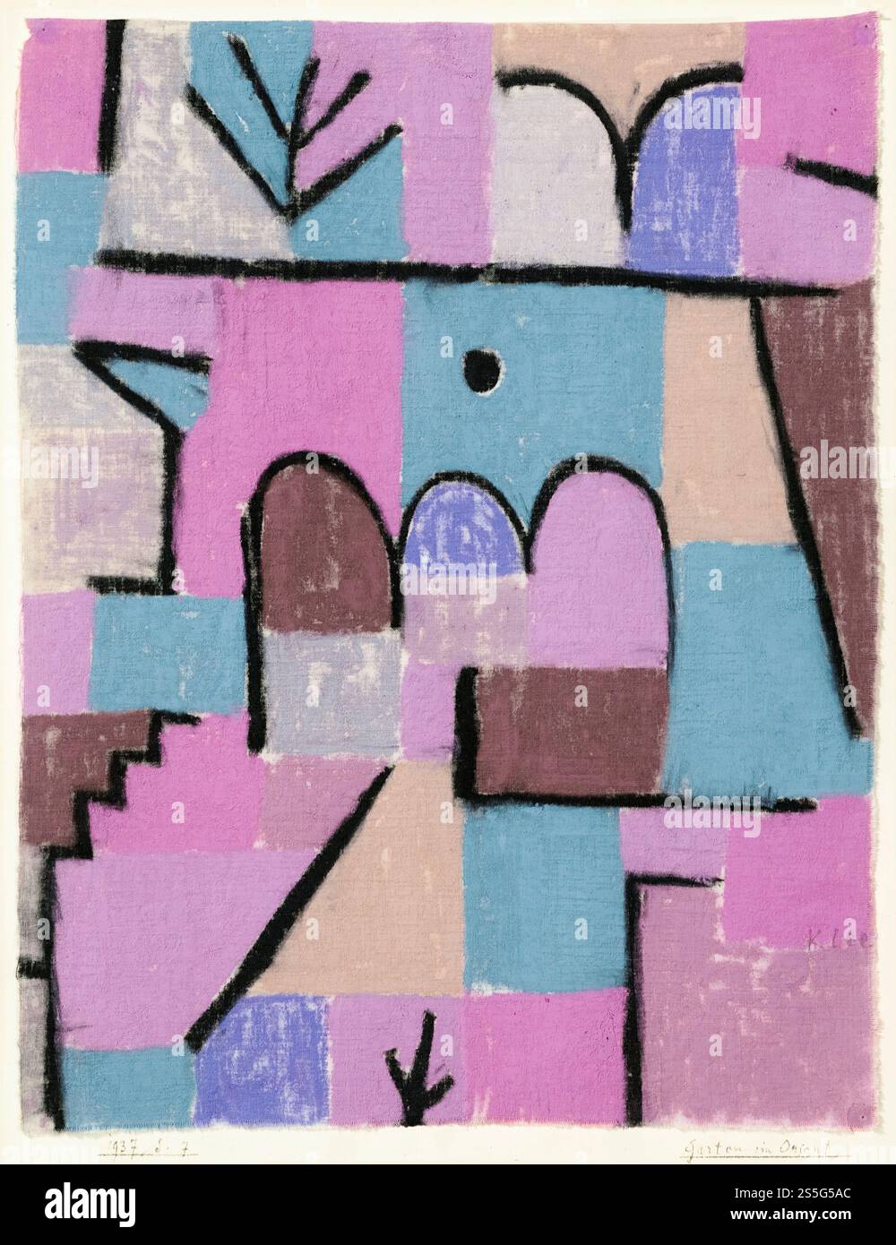 Paul Klee, Garten im Orient (Garden in the Orient), abstract painting ...