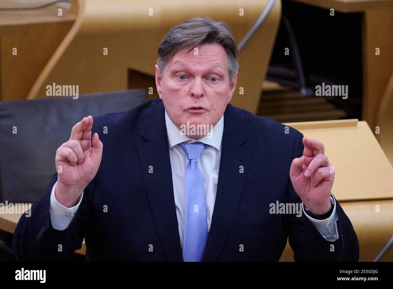 Edinburgh Scotland, UK 14 January 2025. Stephen Kerr MSP at the ...