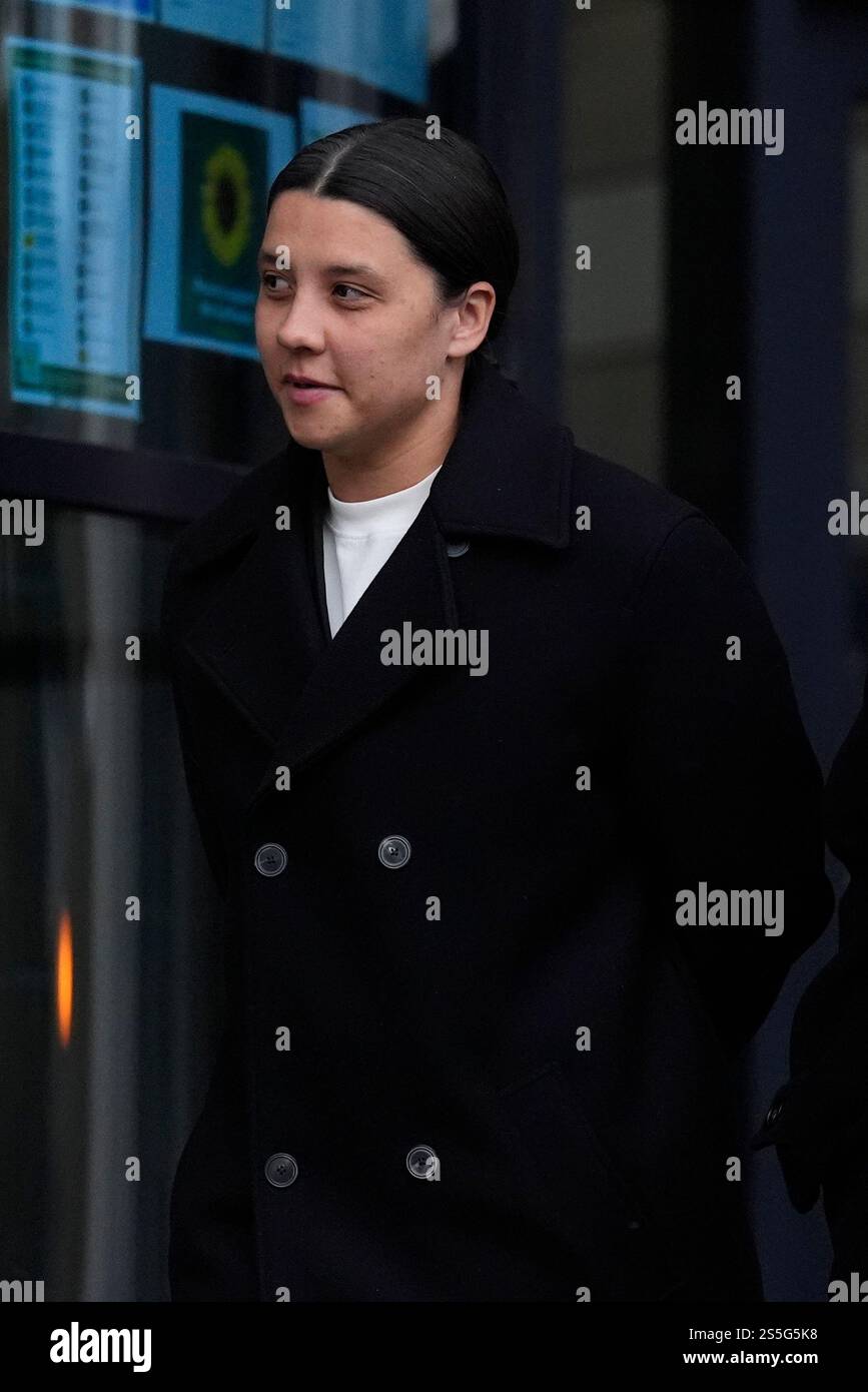Chelsea striker Sam Kerr outside Kingston Crown Court, south west ...