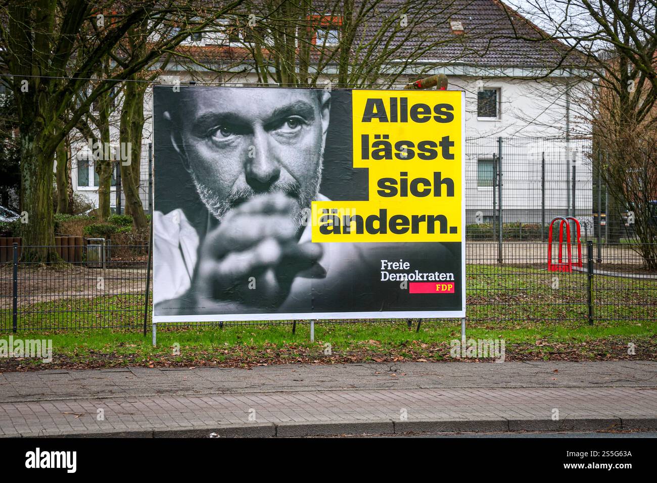 Bundestagswahlkampf 2025 - Wahlplakate in Münster - Wahlplakat der FDP ...