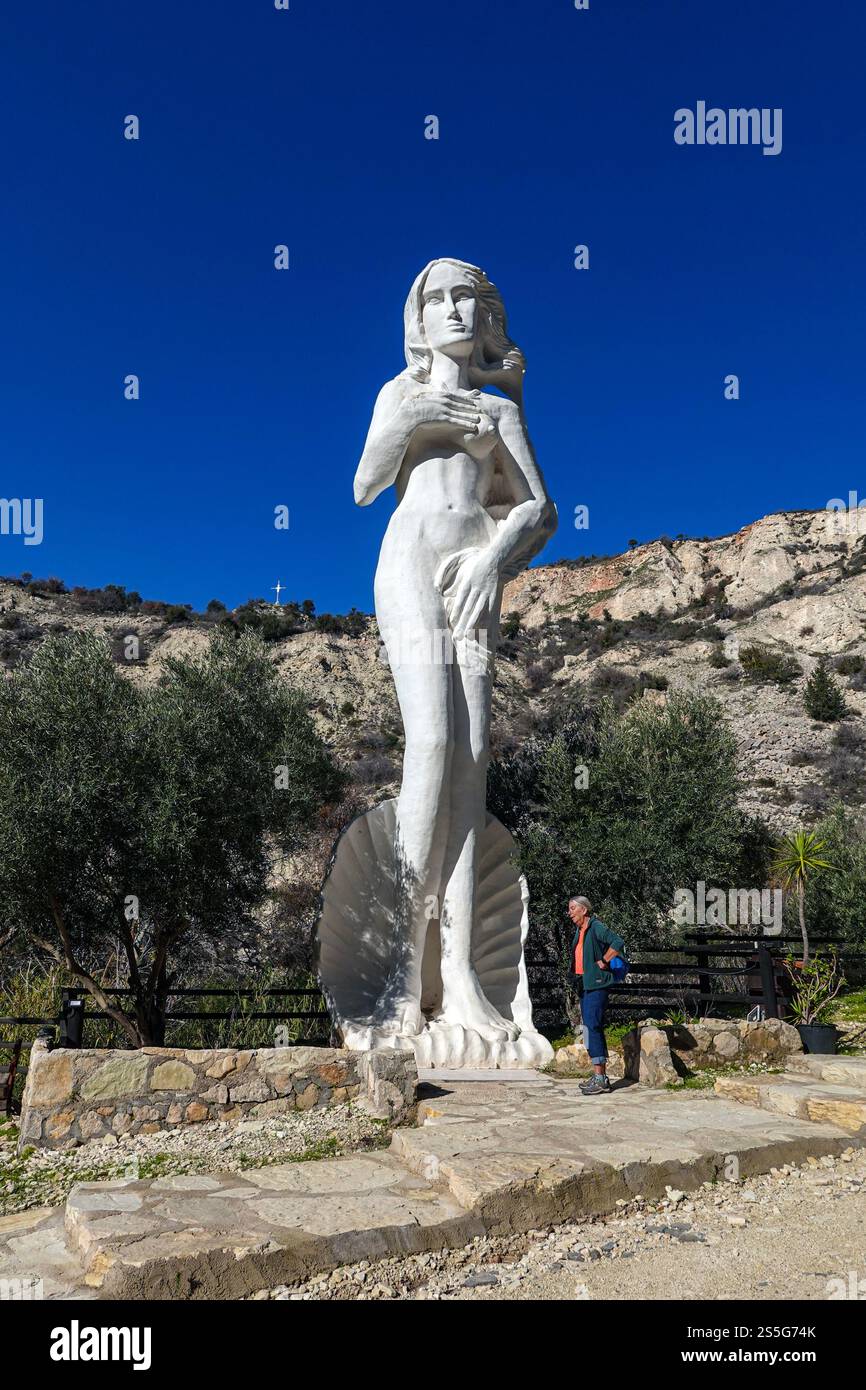 Statue Of Aphrodite At Adonis Waterfall And Baths Tourist Destination
