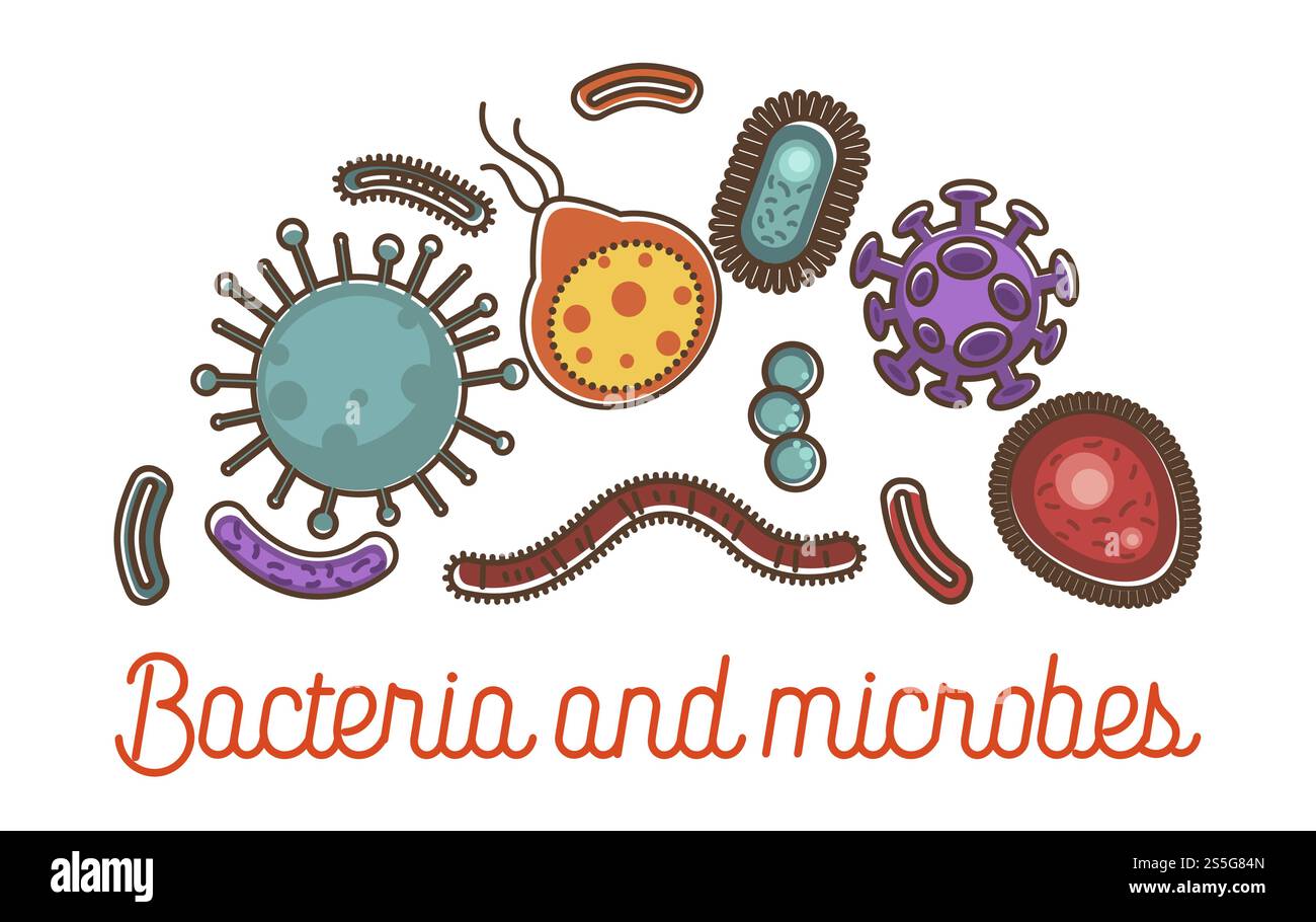 Viruses medical poster for viral and bacteriology science of medical ...