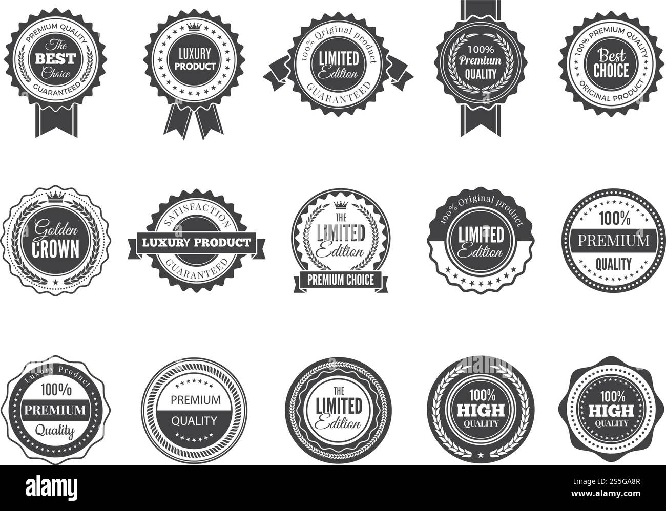 Vintage premium badge. Luxury high quality best choice labels or logos ...