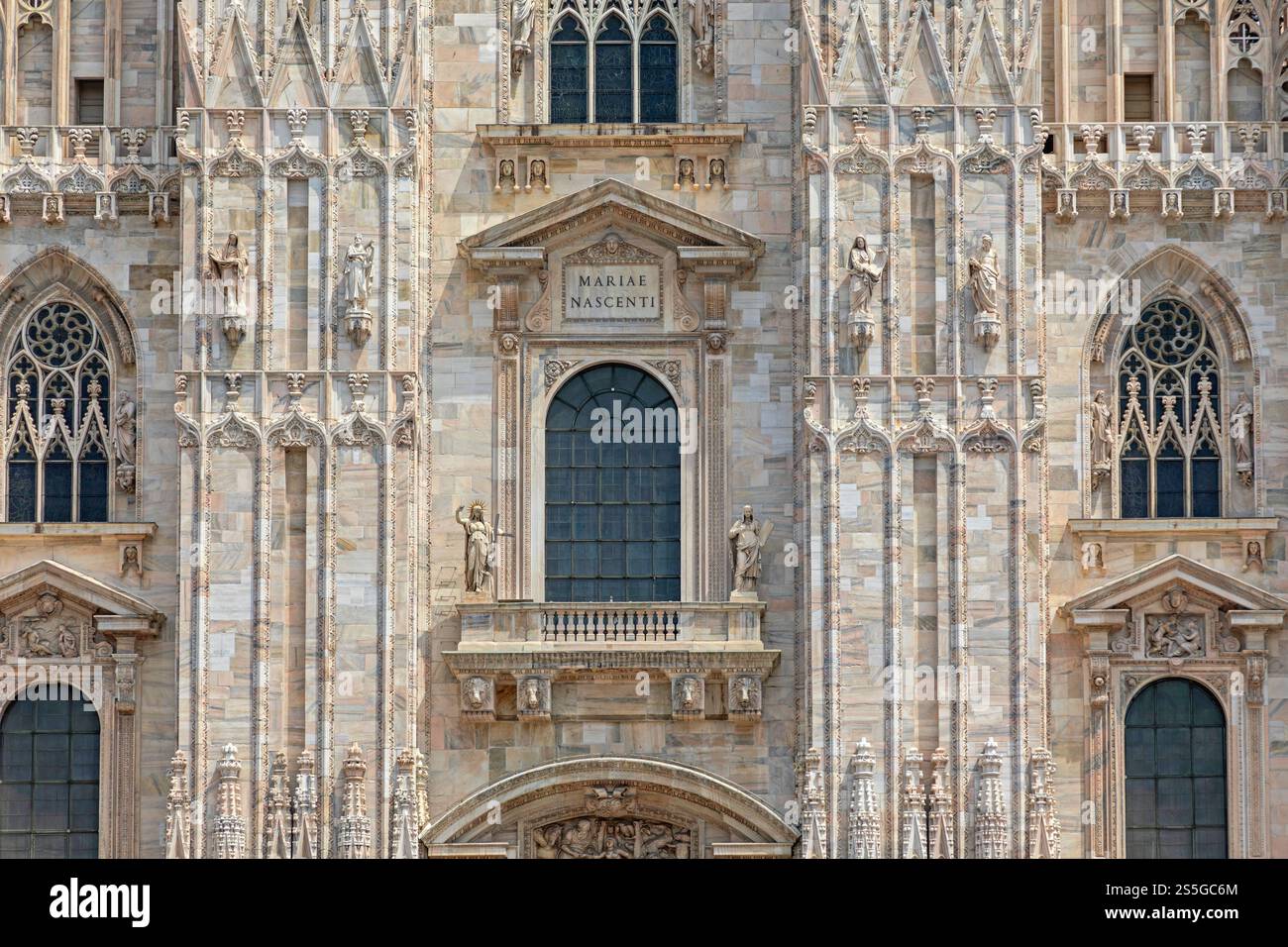 Milan, Italy - June 15, 2019: Close up shot of Facade Architecture ...