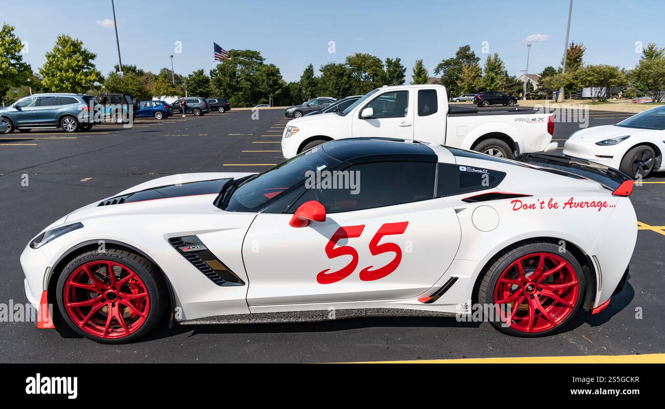 Chicago, Illinois, USA - September 08, 2024: Chevrolet Corvette C7 ...