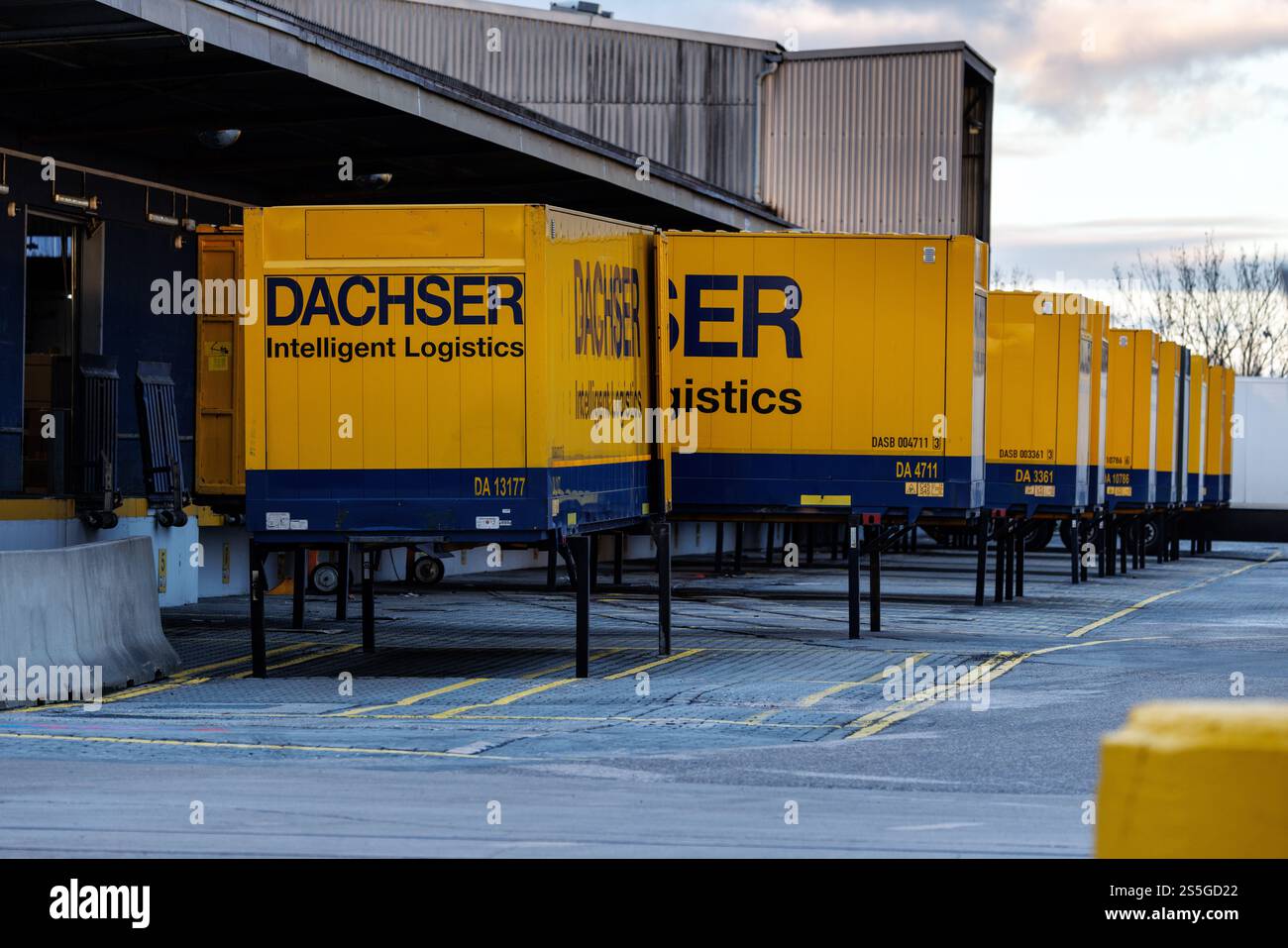 Munich, Germany. 10th Jan, 2025. The lettering and logo of the Dachser ...