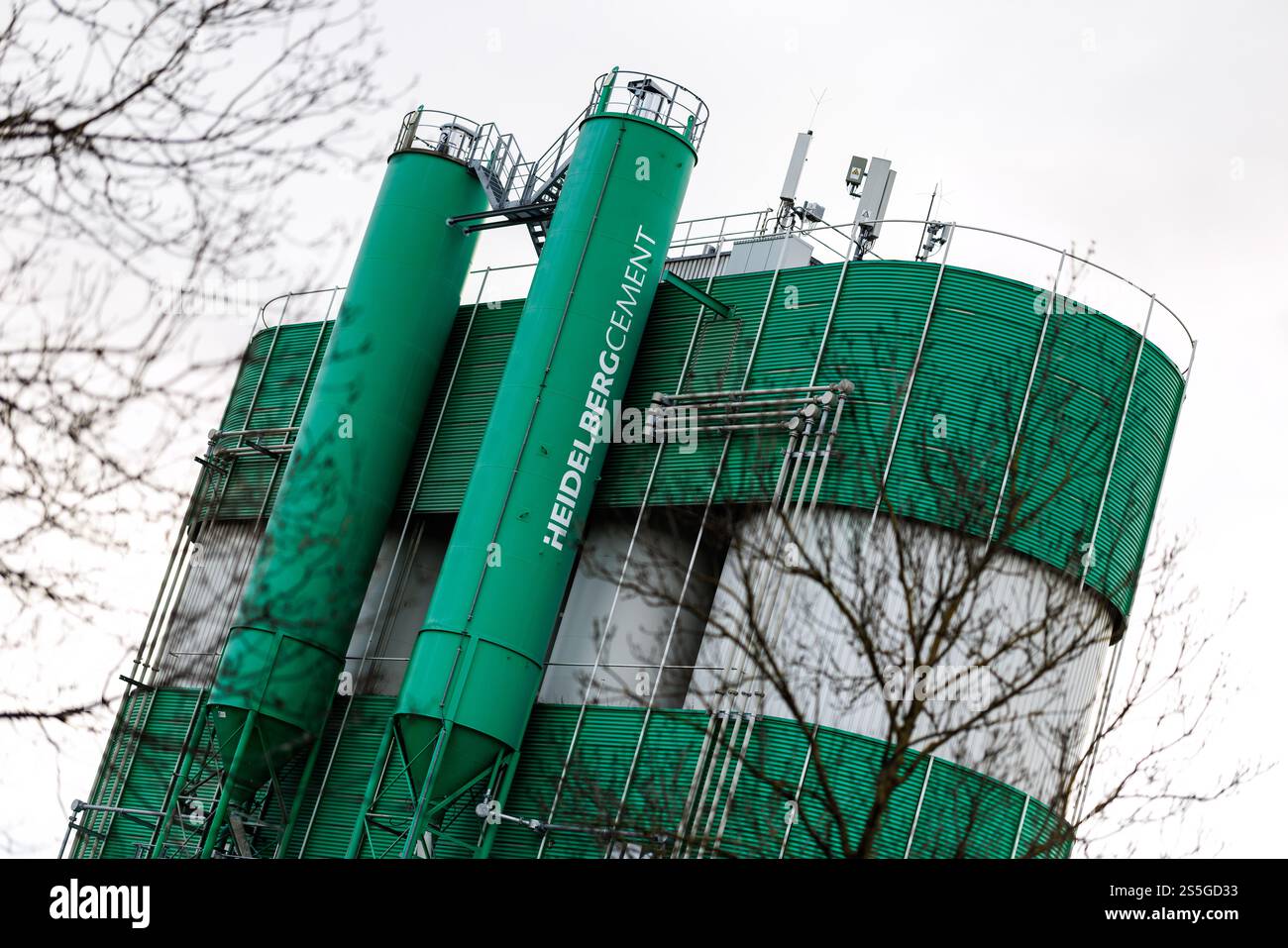 Munich, Germany. 10th Jan, 2025. The Heidelberg Materials lettering and ...