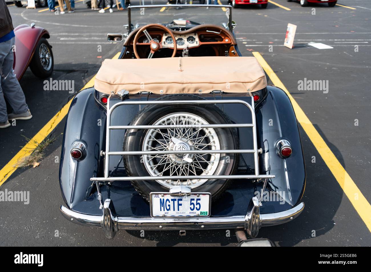 Chicago, Illinois, USA - September 08, 2024: MG TF retro sportscar 1955 ...