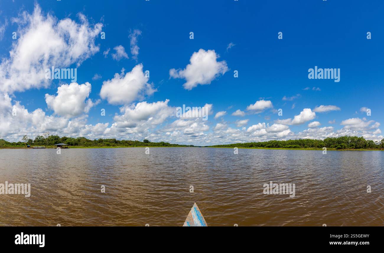 Beautiful jungle landscape with the amazon river in Iquitos, Peru Stock ...