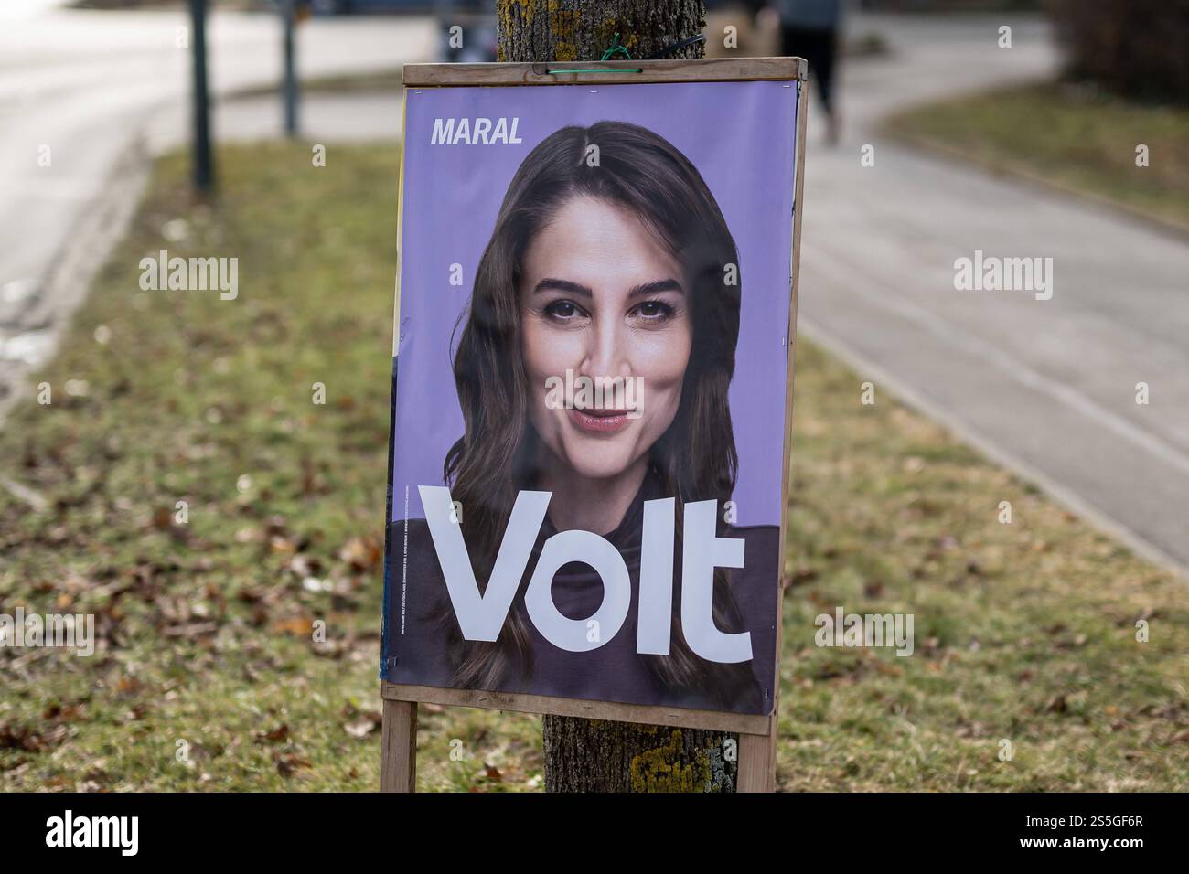 Muenchen GER, Themenbild, Wahlplakate zur Bundestagswahl in Deutschland 2025, 14.01.2025. Volt ...