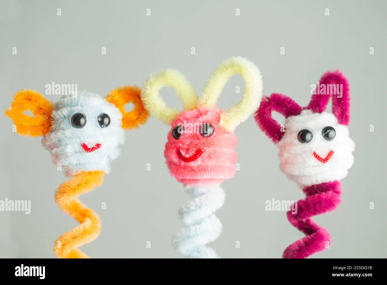 Cute finger puppets, Pipe cleaner craft archives, crafts for kids Stock ...