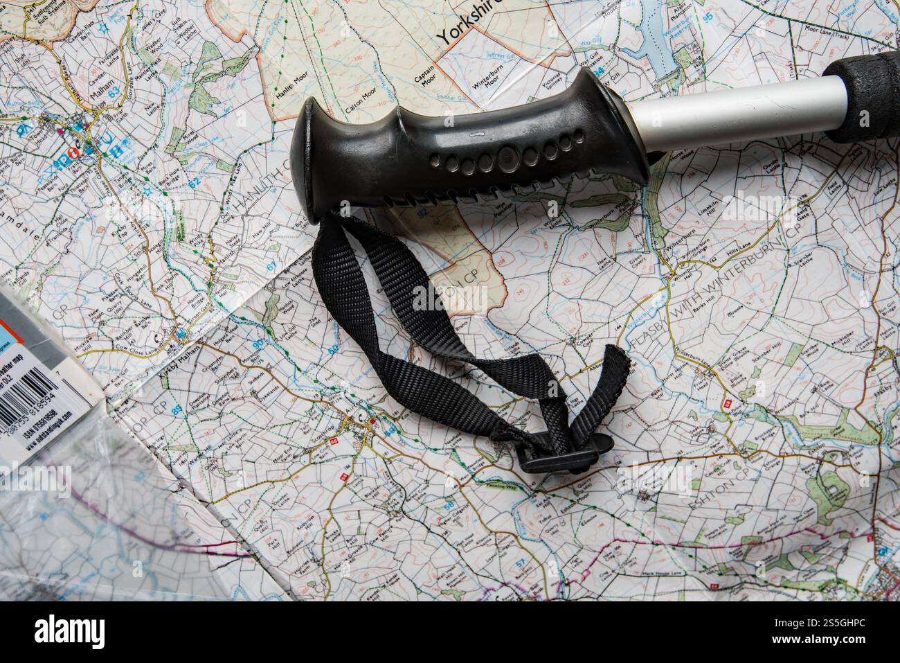 Walking in the Yorkshire Dales complete with map and walking poles ...