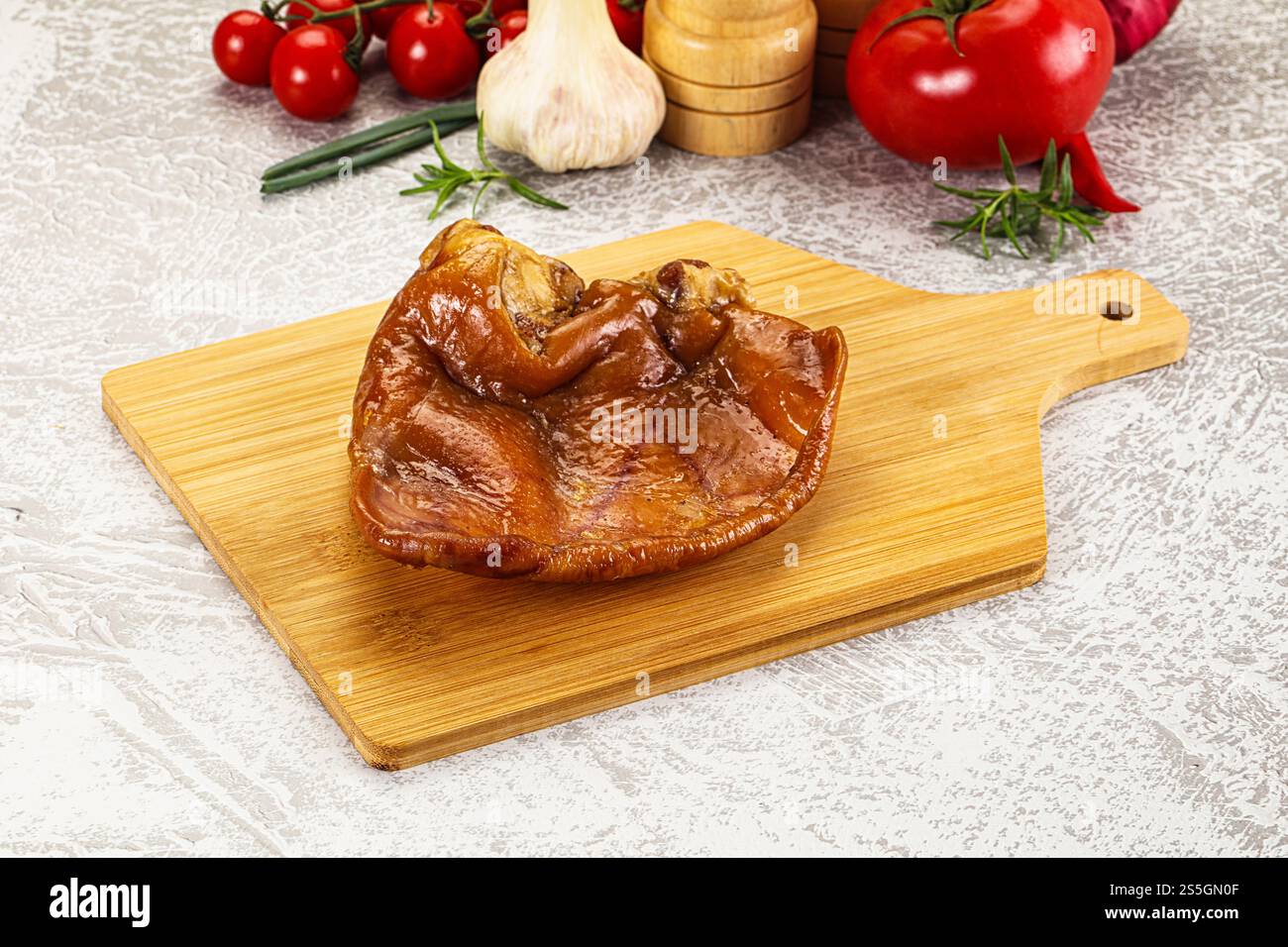 Chinese cuisine - Smoked pork ear snack appetizer Stock Photo - Alamy