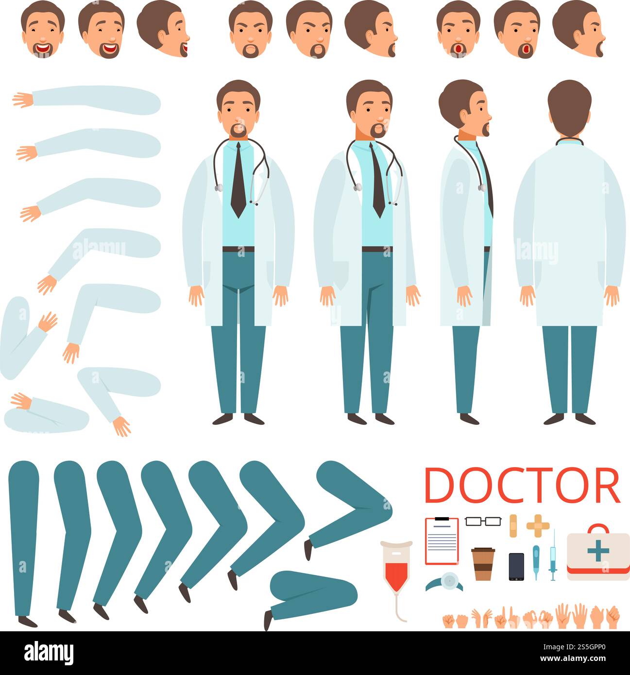 Cartoon doctor arm and legs hi-res stock photography and images - Alamy