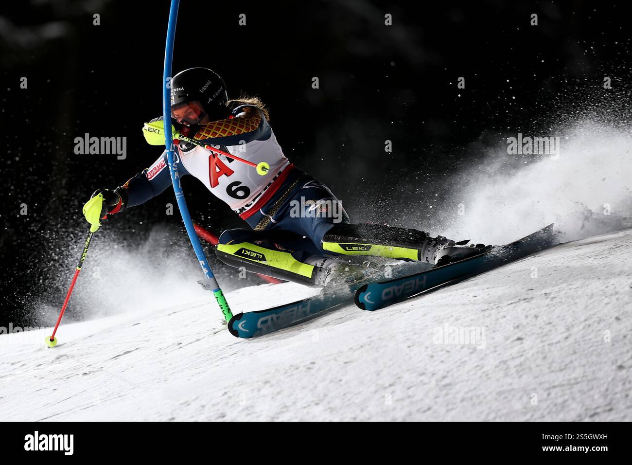 Sweden's Anna Swenn Larsson speeds down the course during an alpine ski ...