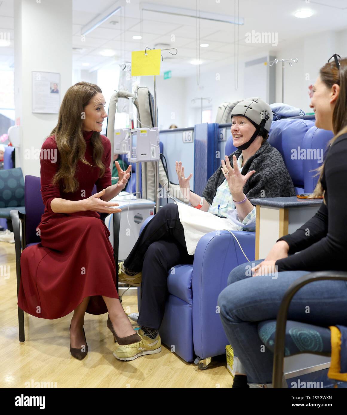 The Princess of Wales talks with Katherine Field during a visit to the ...