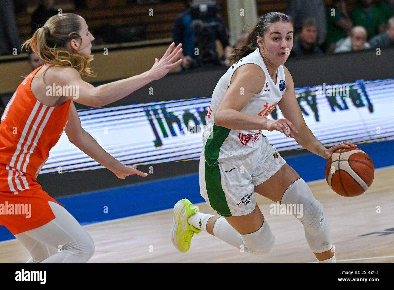 Brno, Czech Republic. 14th Jan, 2025. From left Ivana Dojkic of Schio ...