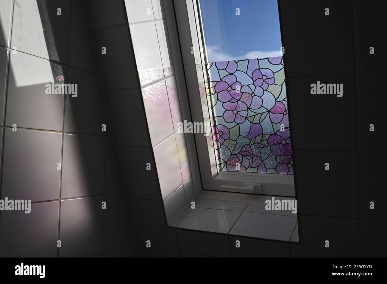 Blue tile facade window hi-res stock photography and images - Alamy