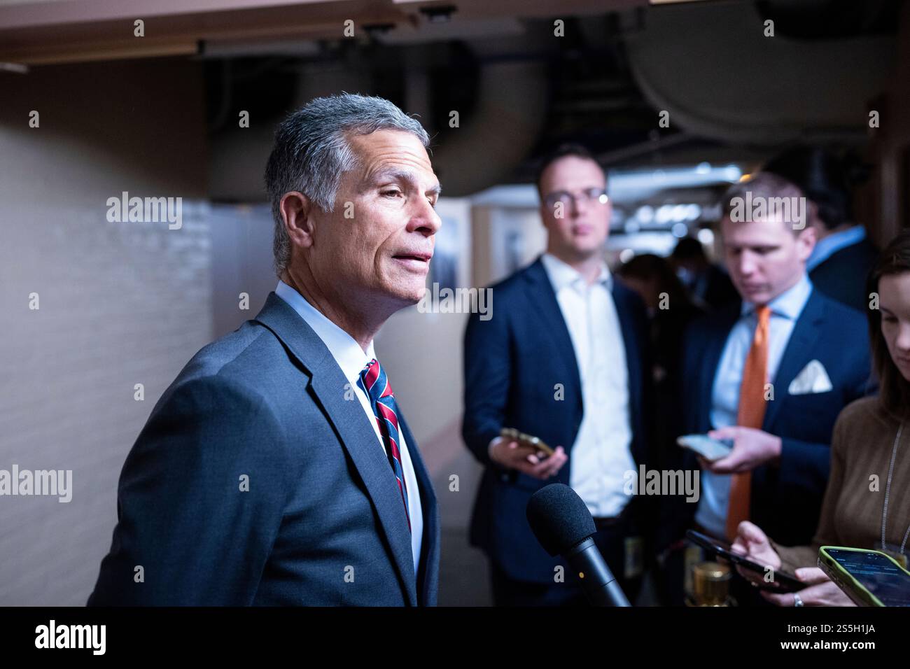 UNITED STATES - JANUARY 14: Rep. Dan Meuser, R-Pa., leaves the House ...