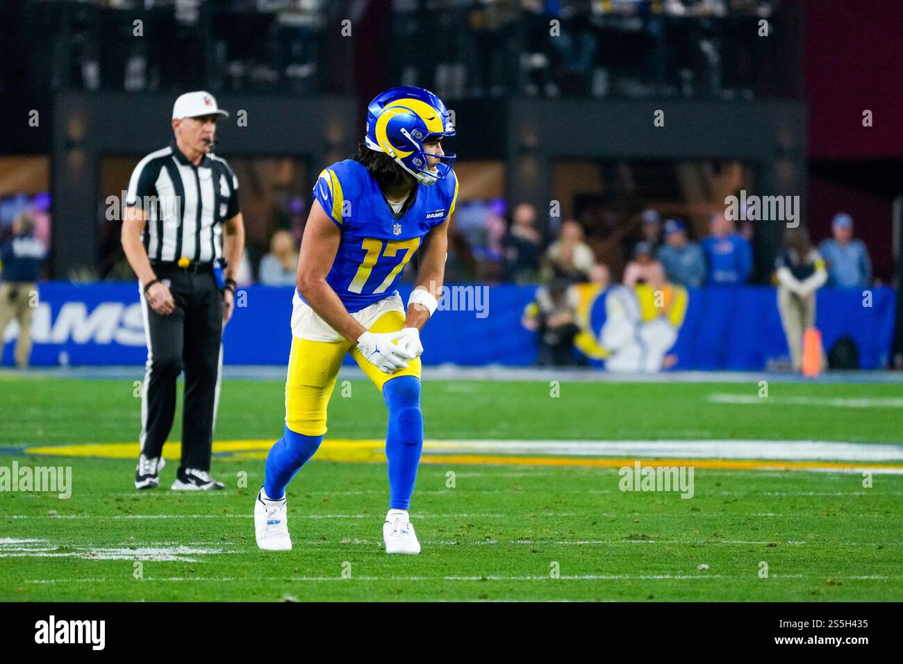 Los Angeles Rams wide receiver Puka Nacua (17) during the first half of ...