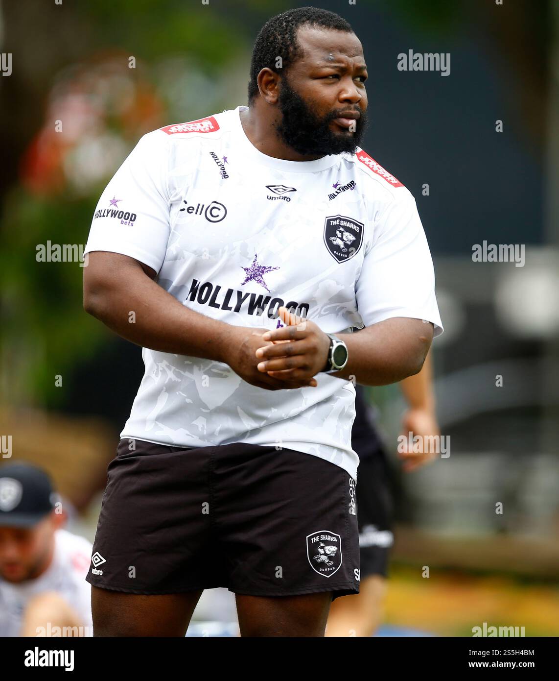 Ox Nche of the Hollywoodbets Sharks during the Hollywoodbets Sharks URC ...