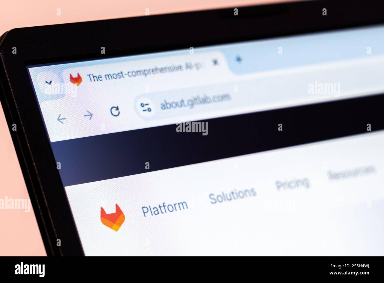 New York, USA - January 10, 2025: GitLab DevOps platform and software ...